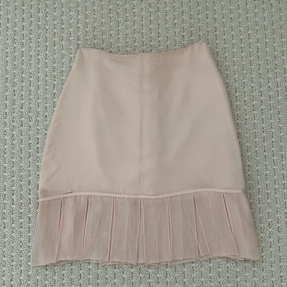 Laundry By Shelli Segal | Skirts | Light Pink Silk Chiffon Mini Skirt ...